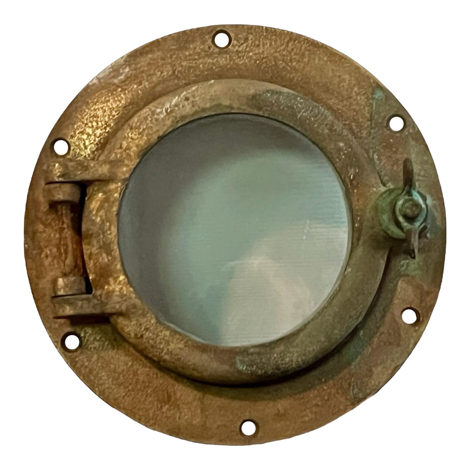 Vintage Brass Ship Porthole Window-Nautical Maritime Salvage-Coastal ...