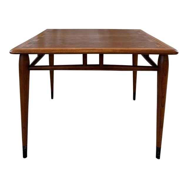 Vintage Box Joint Side Table | Chairish