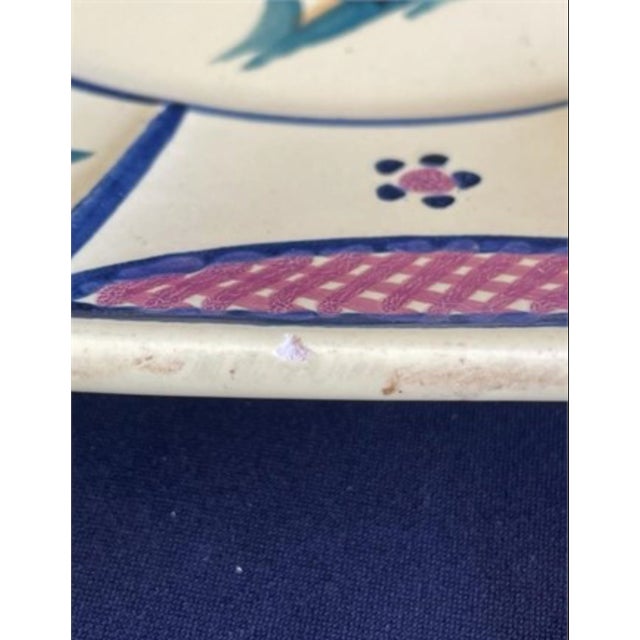 1960s Quimper Dish - Octagonal Shape | Chairish