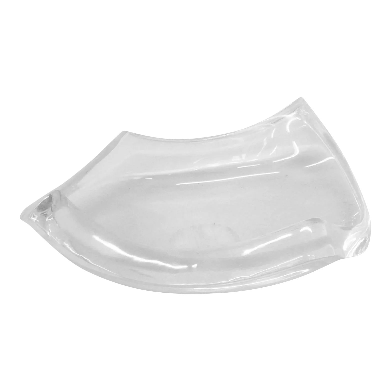 Substantial Biomorphic Form Lucite Fruit Bowl | Chairish