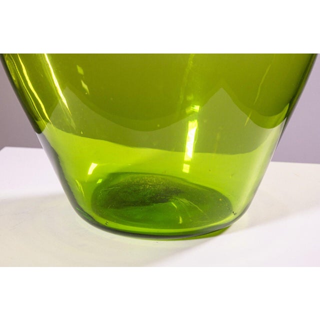 Early 21st Century Blenko Model 6631 Green Glass Hand Blown Decanter ...