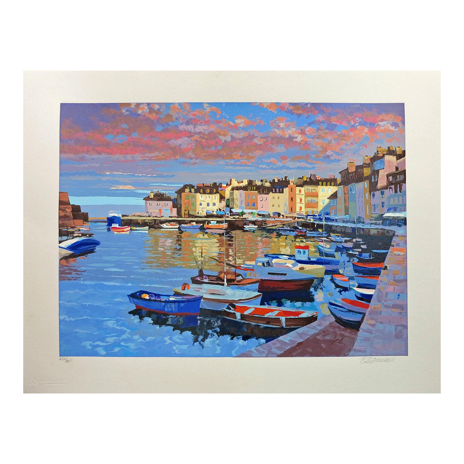 Howard Behrens Sunset at Le Palais Serigraph on Paper Fine Art 1995 ...