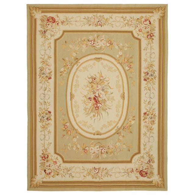 Beige Aubusson Rug, 1990s | Chairish