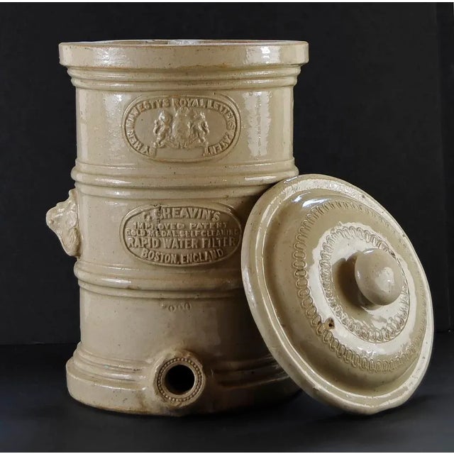 Vintage English Stoneware Water Filter | Chairish