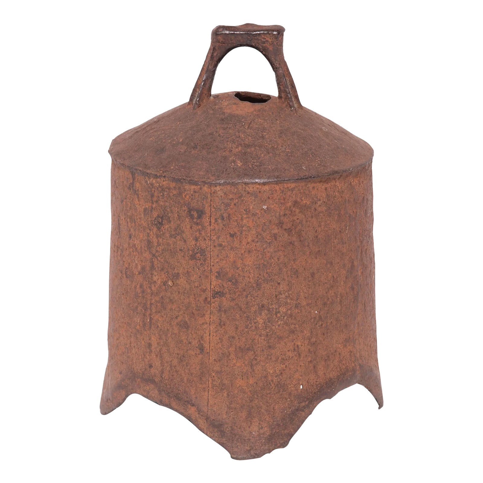 Provincial Chinese Iron Bell, c. 1850 | Chairish