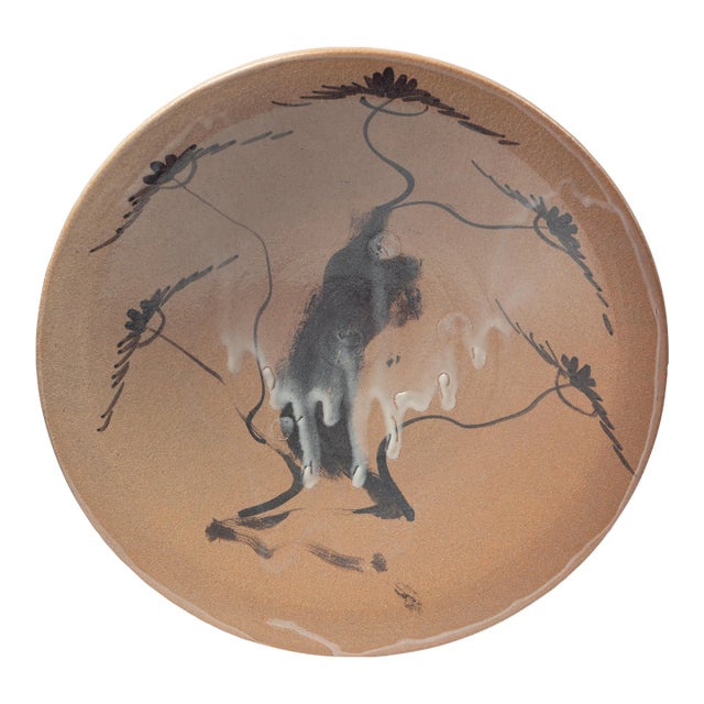 Large 1990s E-Garatsu Platter With Pine-Motif | Chairish