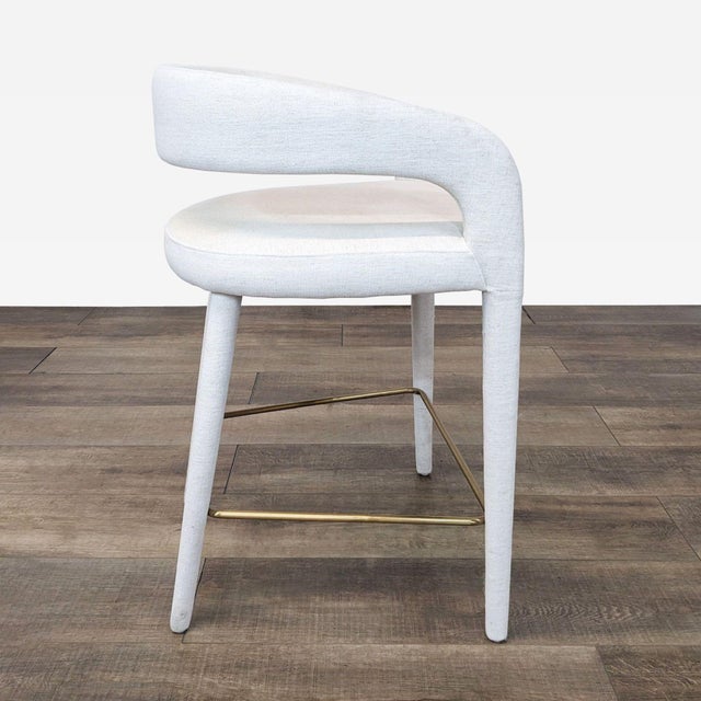 Cb2 Lisette White Performance Counter Stool | Chairish
