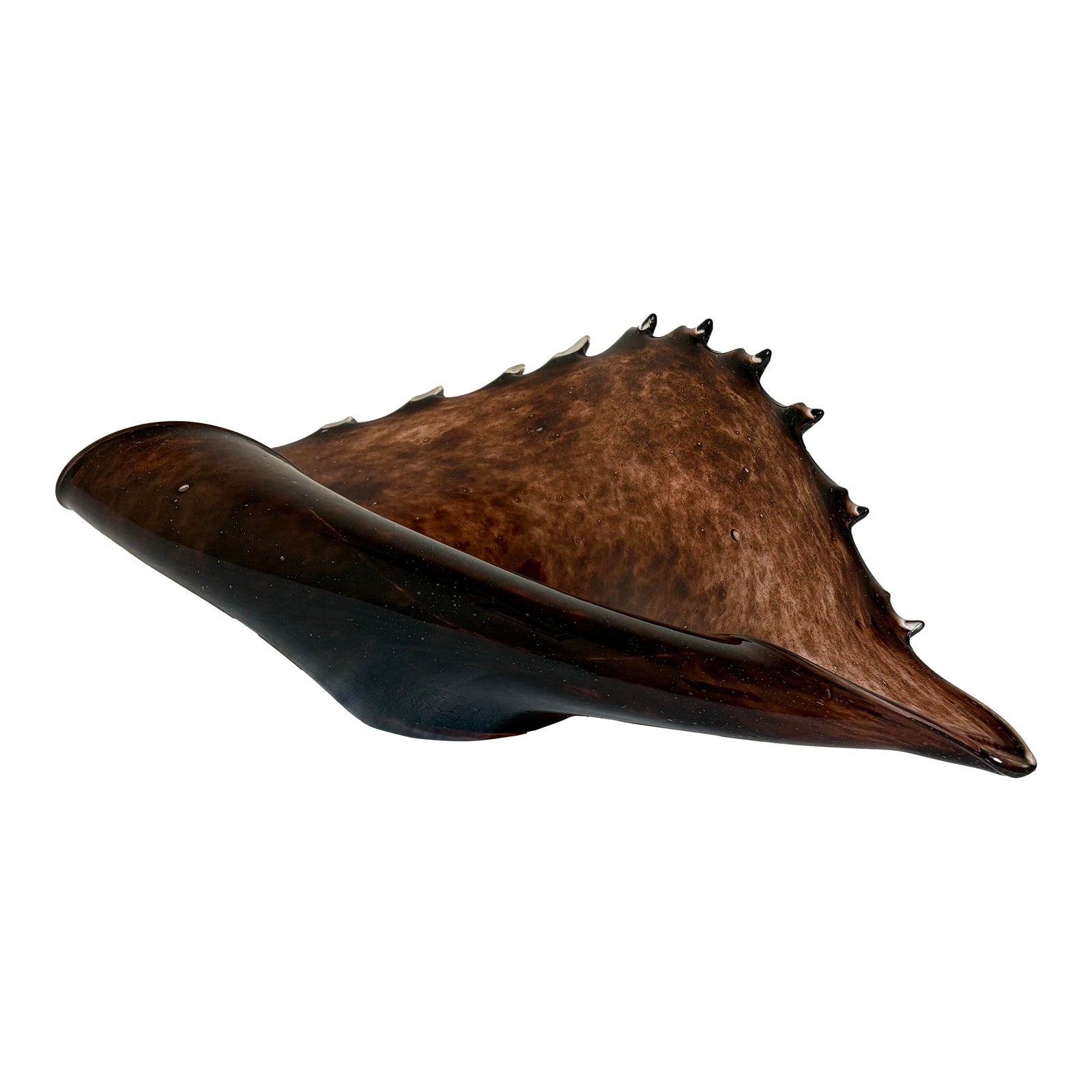 Vintage Murano Conch Shell Bowl Centerpiece | Chairish