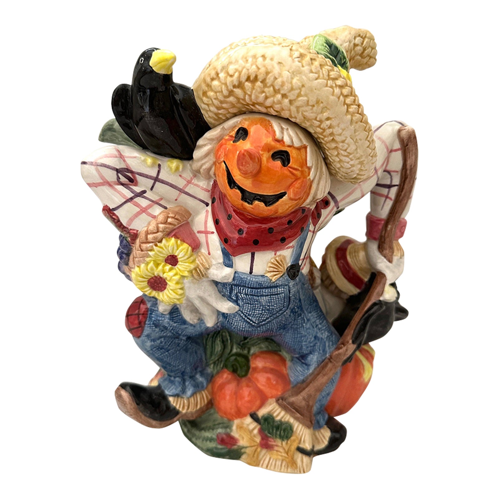 Halloween/Harvest Fitz & Floyd Scarecrow Pitcher | Chairish
