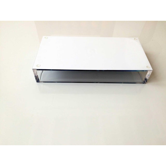 Amorphous Lucite Blue Tray | Chairish