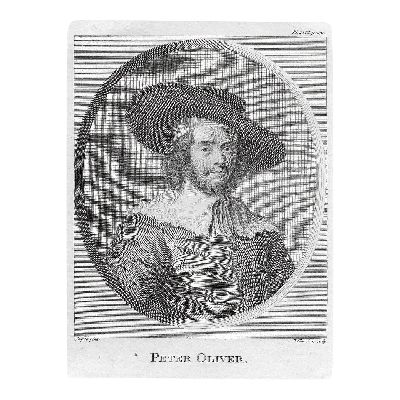 1798 Engraving of Artist English Peter Oliver | Chairish