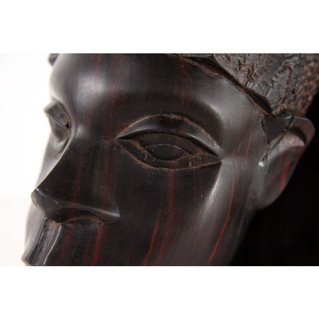 Vintage West African Hand Carved Wenge Tribal Bookends - a Pair | Chairish