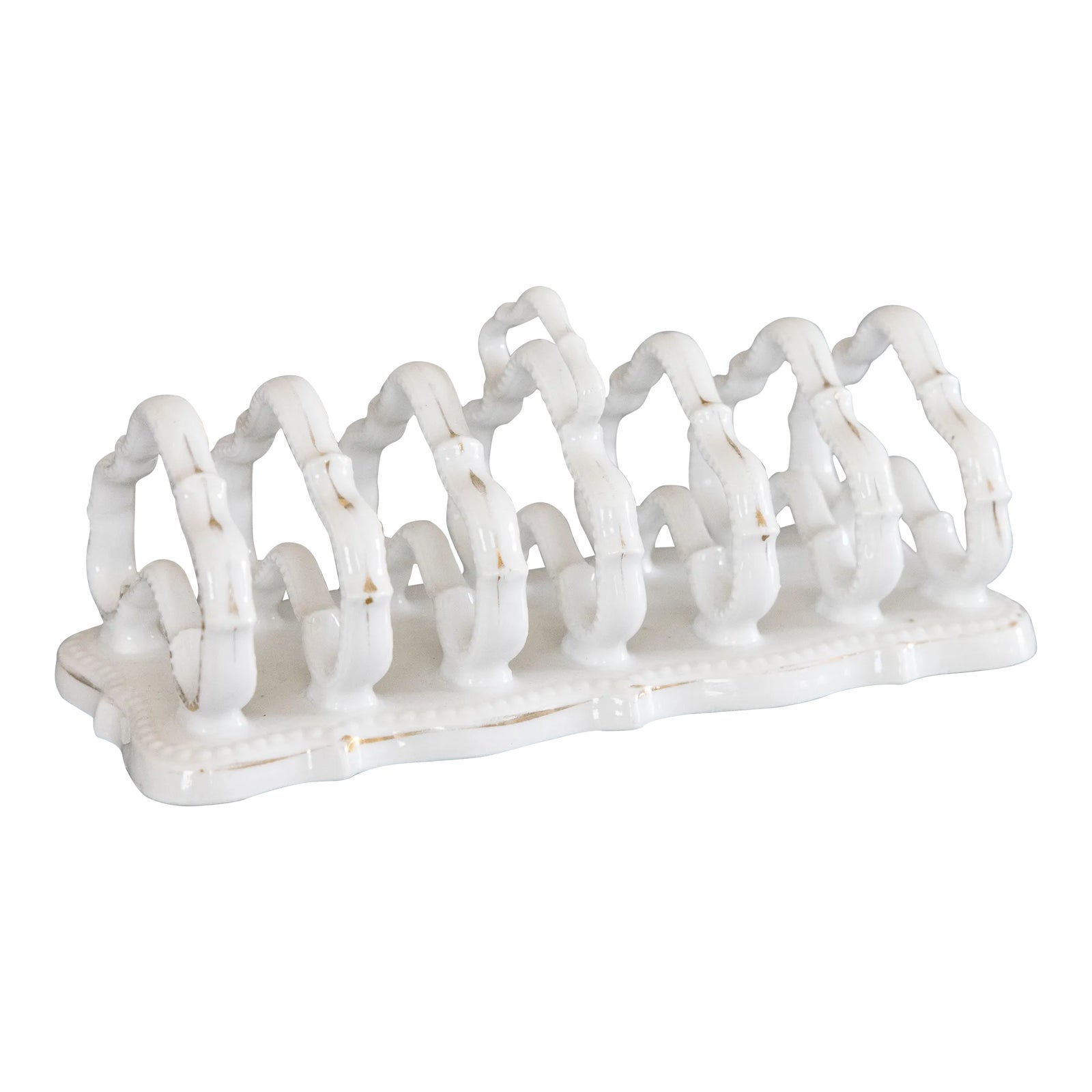 Antique English White Ironstone Toast Rack | Chairish