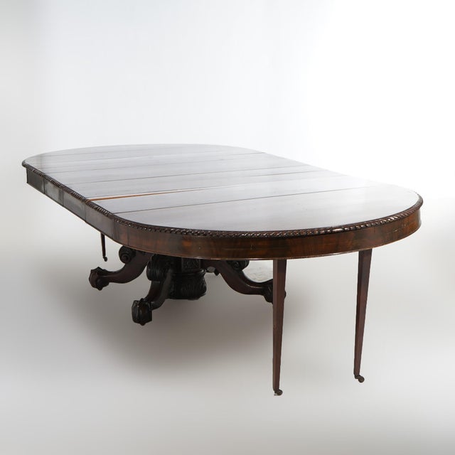 Late 19th Century Antique Neoclassical Empire Carved Flame Mahogany ...