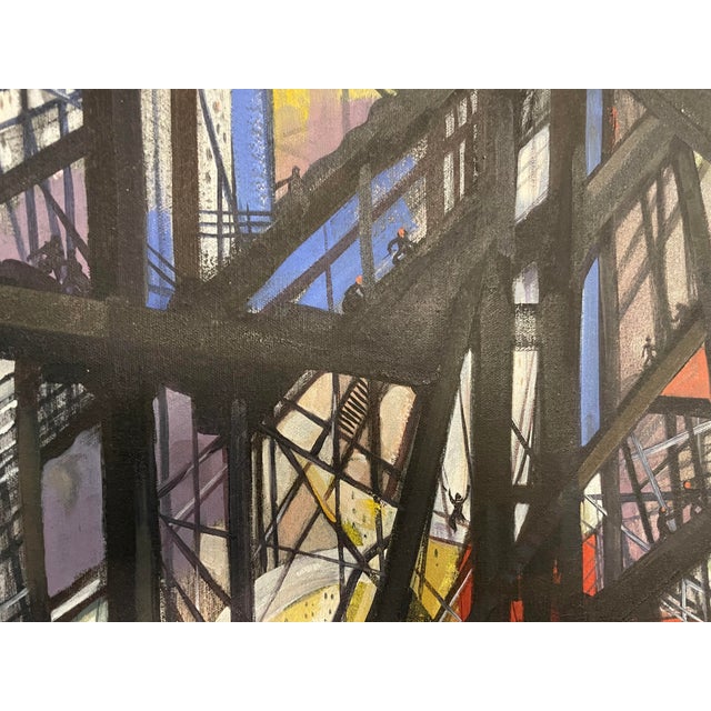 1966 20th Century Modern Abstract Expressionist Mixed Media on Canvas ...