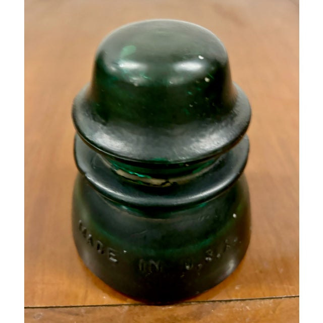 Vintage Aqua or Teal Glass Hemingray Insulator | Chairish