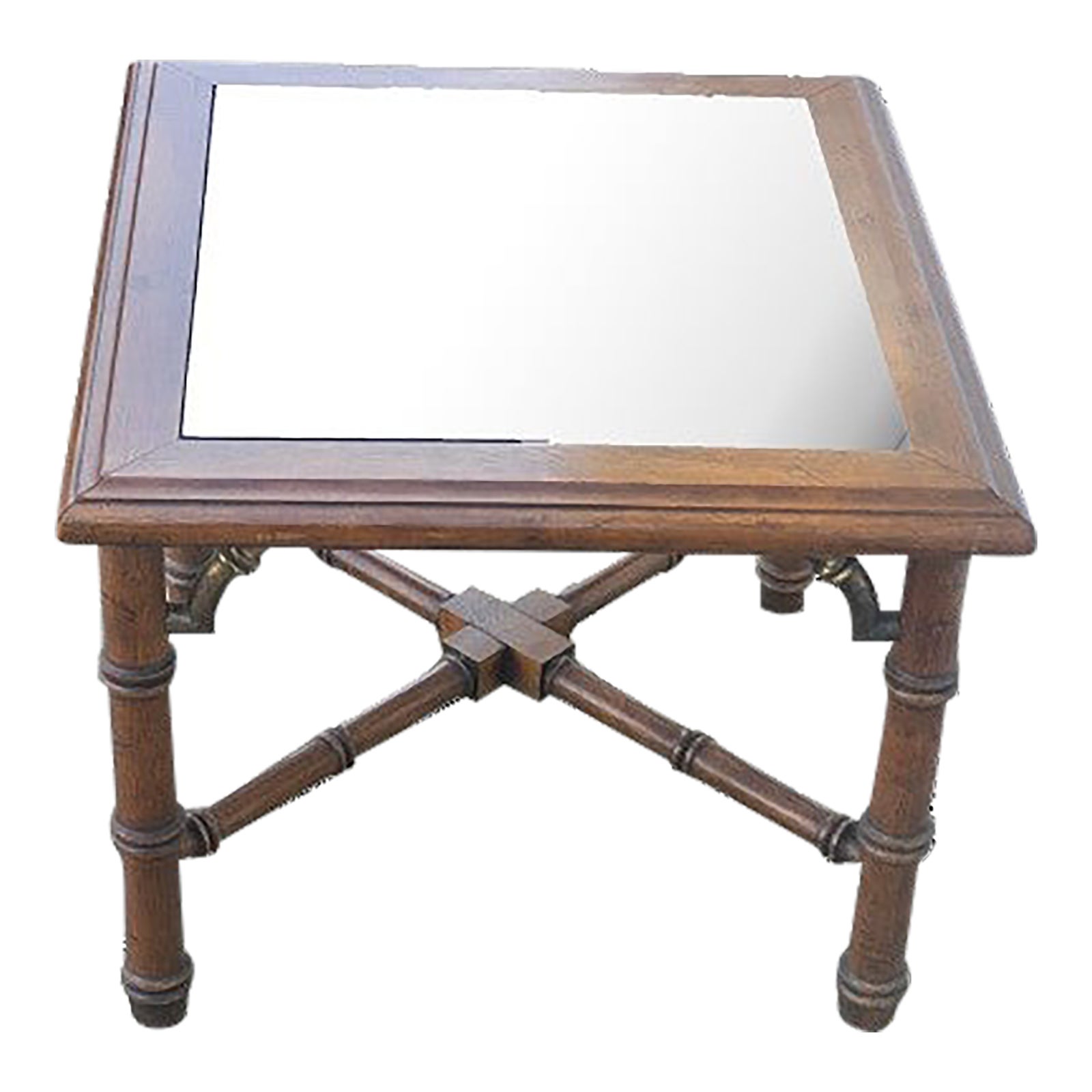Lane Altvista Chinoiserie Glass Top Incidental Table | Chairish