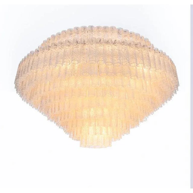 1960 Large German Doria 465 Murano Glass Tube Ballroom Chandelier ...