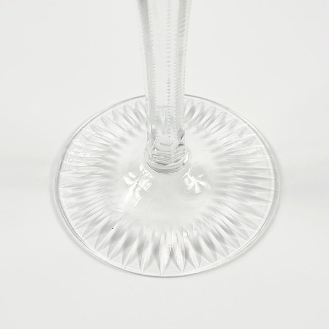 Set of 6 Mid Century Crystal Wine Glasses With Hand Cut Decor From Hsg ...