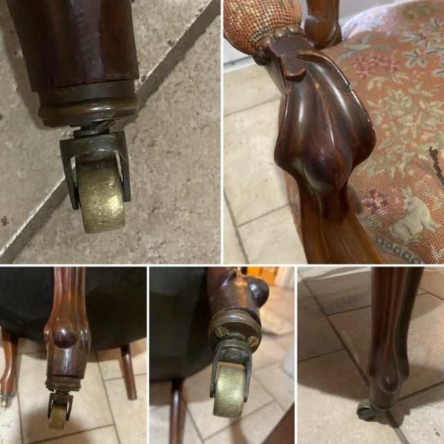 19th C. Victorian Belter Style Needlepoint Chair | Chairish