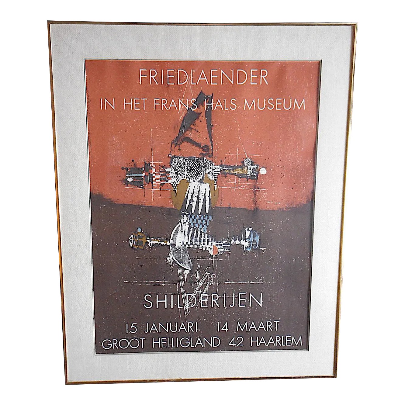 Vintage Mid 20th C. Abstract Color Lithograph-Johnny Friedlander | Chairish