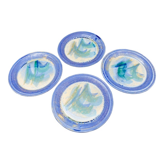 Mid 20th Century Edgecomb Potters Usa Blue Green Glazed Porcelain ...