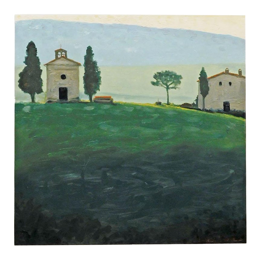 James Thorpe Tuscan Summer Hand Signed Acrylic Landscape | Chairish