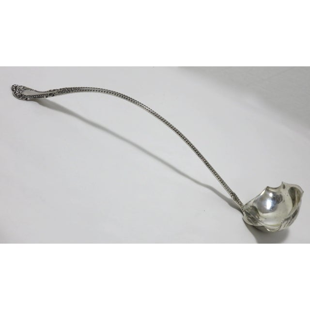 Large Antique American Sterling Silver Punch Bowl Ladle by Gorham ...