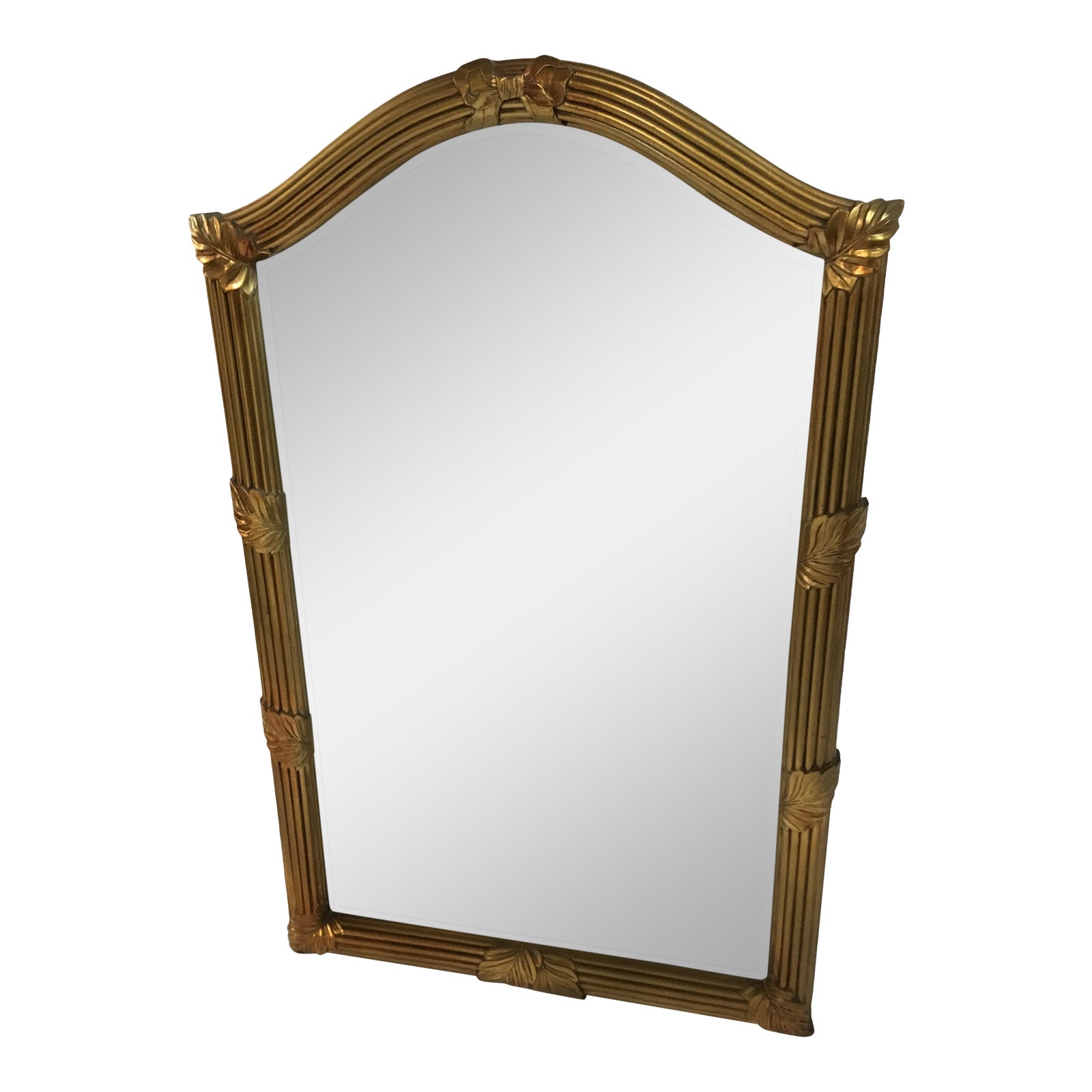 Gold Frame Bow Mirror | Chairish