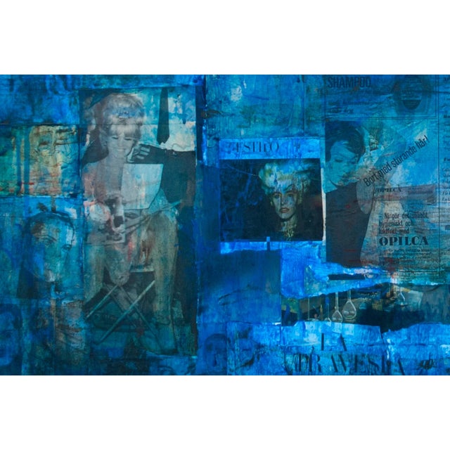 Contemporary Collage Expressionist Mixed-Media Painting | Chairish