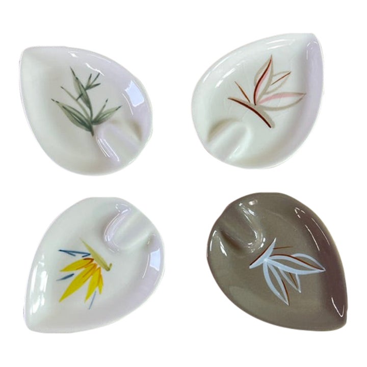 Mid 20th Century Modern Set of 4 Teardrop Shaped Ashtrays by Winfield ...