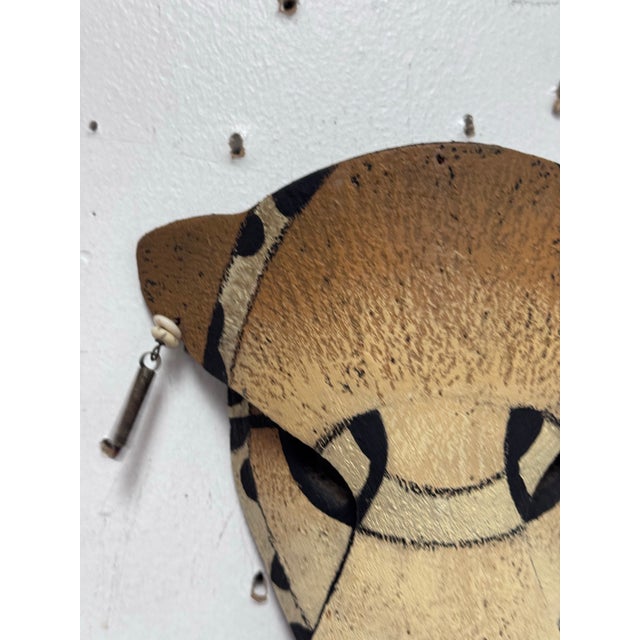 Hilarey Handcrafted Clay Animal Wall Mask, Signed | Chairish