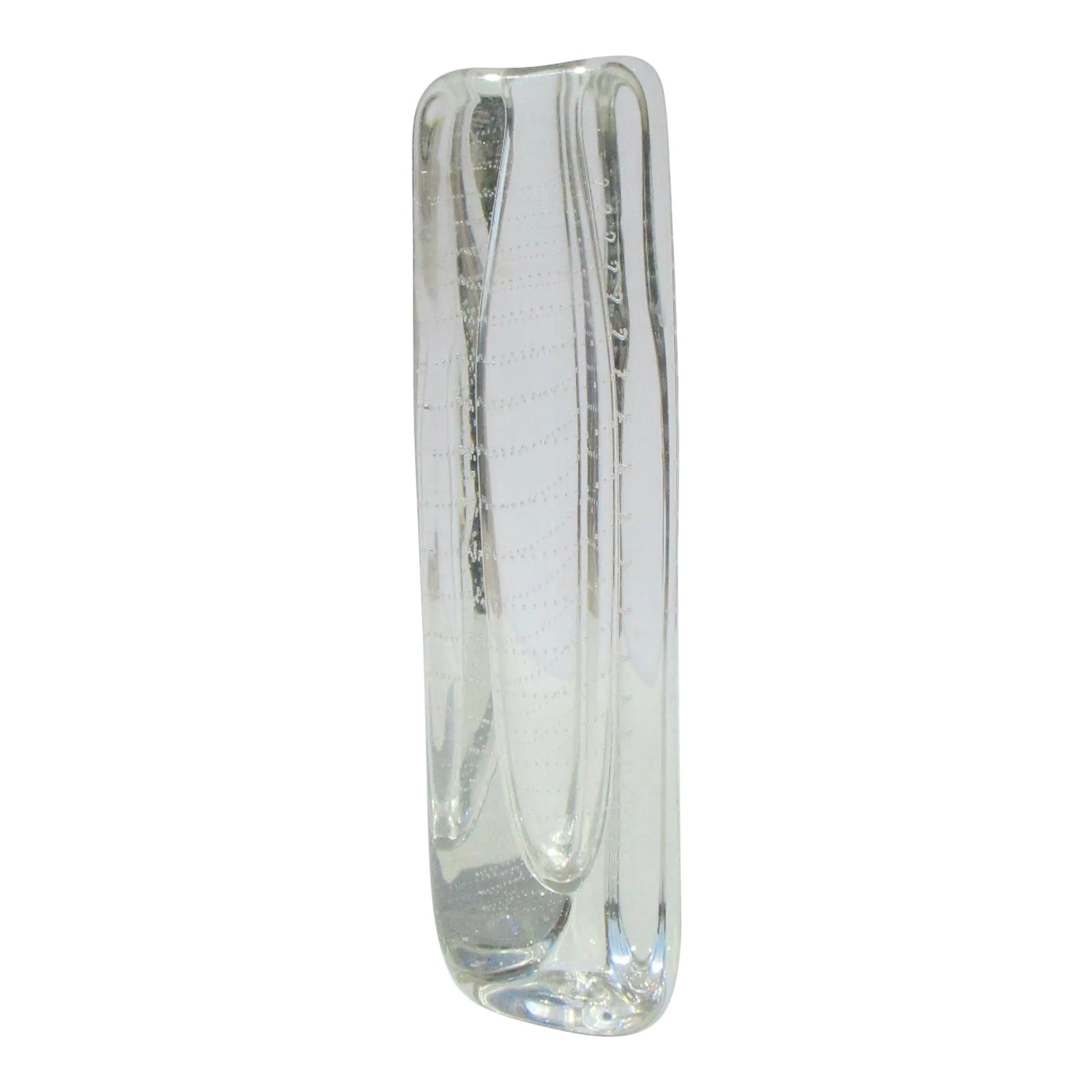 Arts Glass Triangular Bud Vase | Chairish