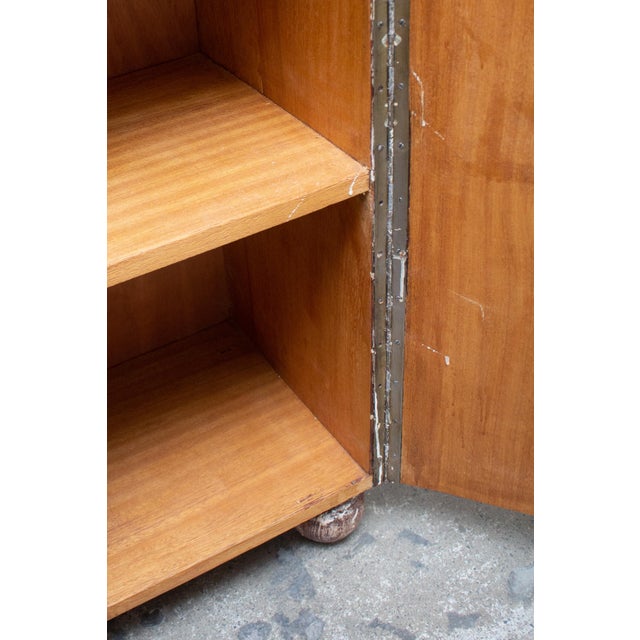 Cerused Gouge-Carved Oak Cabinet, France 1940s | Chairish