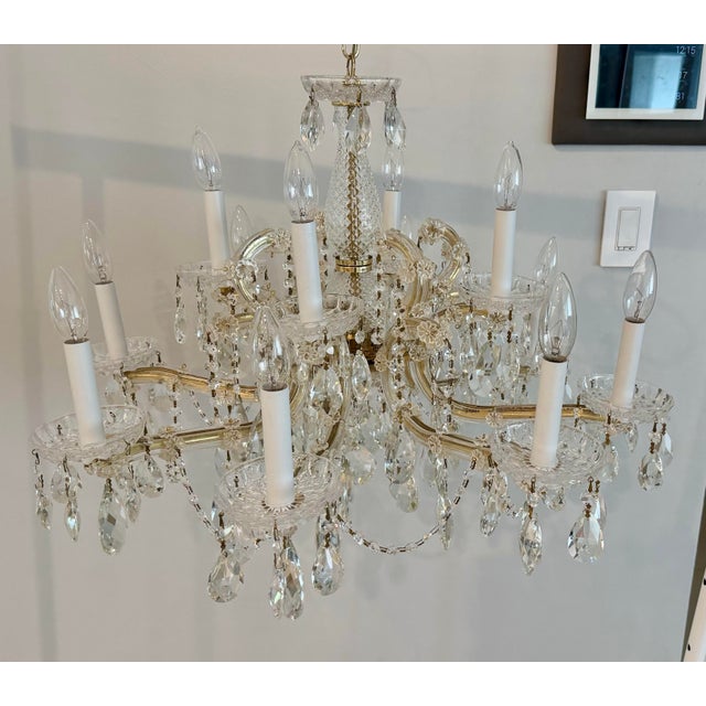 Traditional Maria Theresia Style Crystal Chandelier - 12 Lights | Chairish
