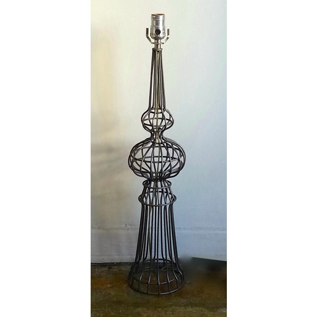 Vintage Steel Rod Spire Lamp | Chairish