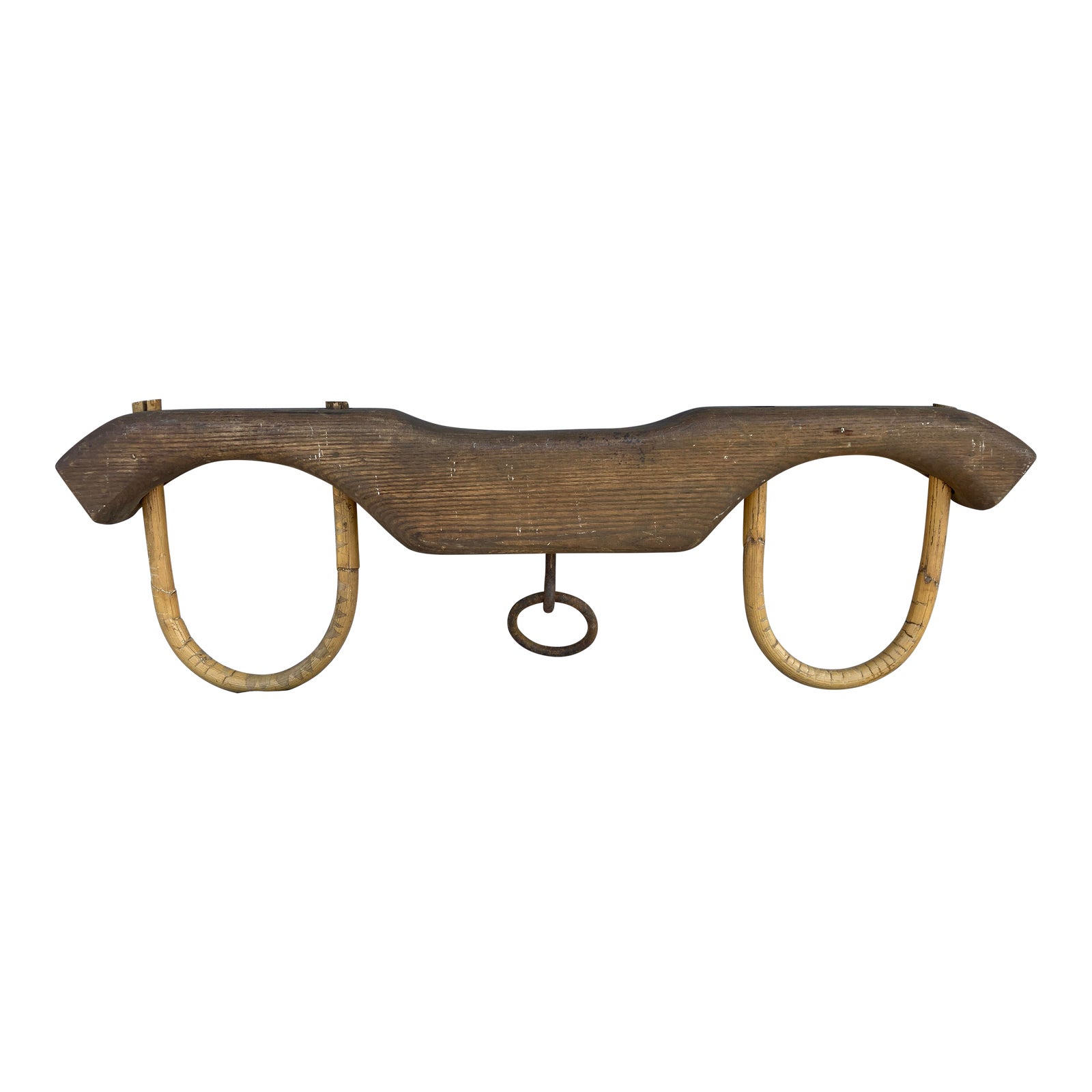 Antique Rustic Wood Double Ox Yoke | Chairish