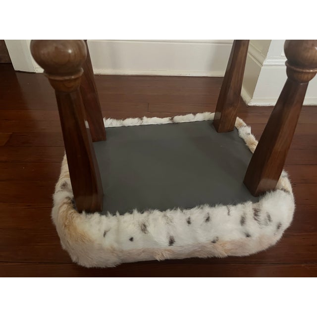 1930s Vintage French Fur Rabbit Stool | Chairish