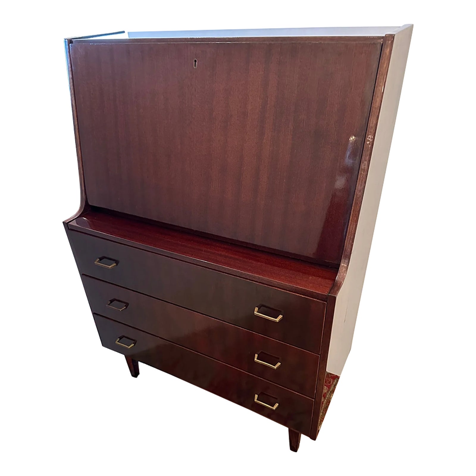 Danish Mid Century Modern Designer Secretary Desk | Chairish