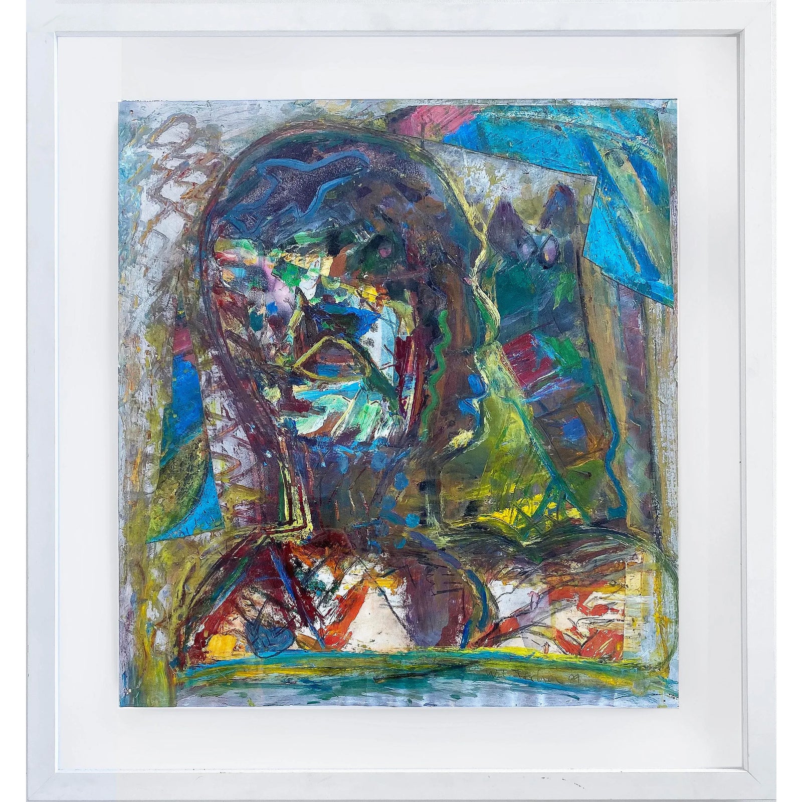 Original Figurative Abstract Painting by Warren Fischer, 1989 | Chairish