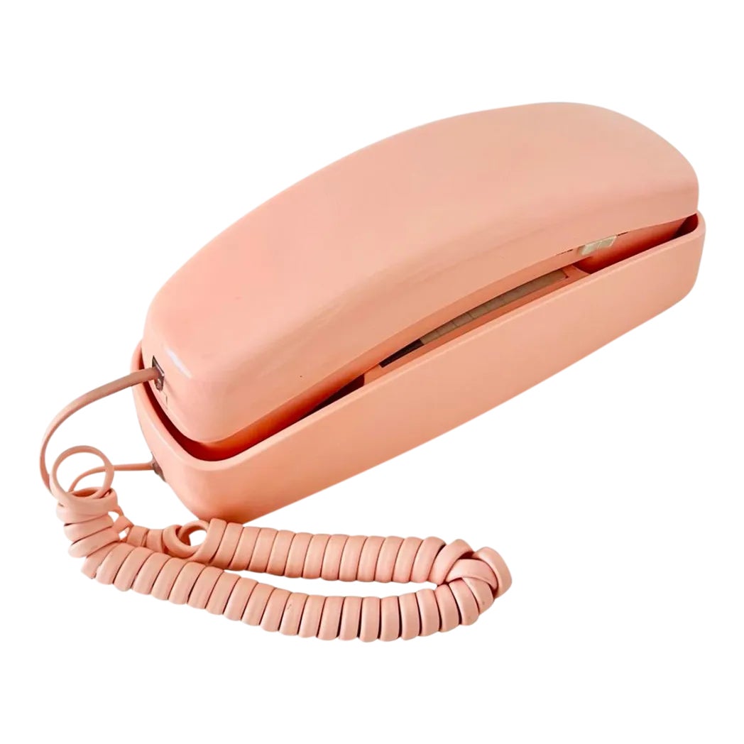 1980s Pink Touchtone Phone Desk or Mural | Chairish
