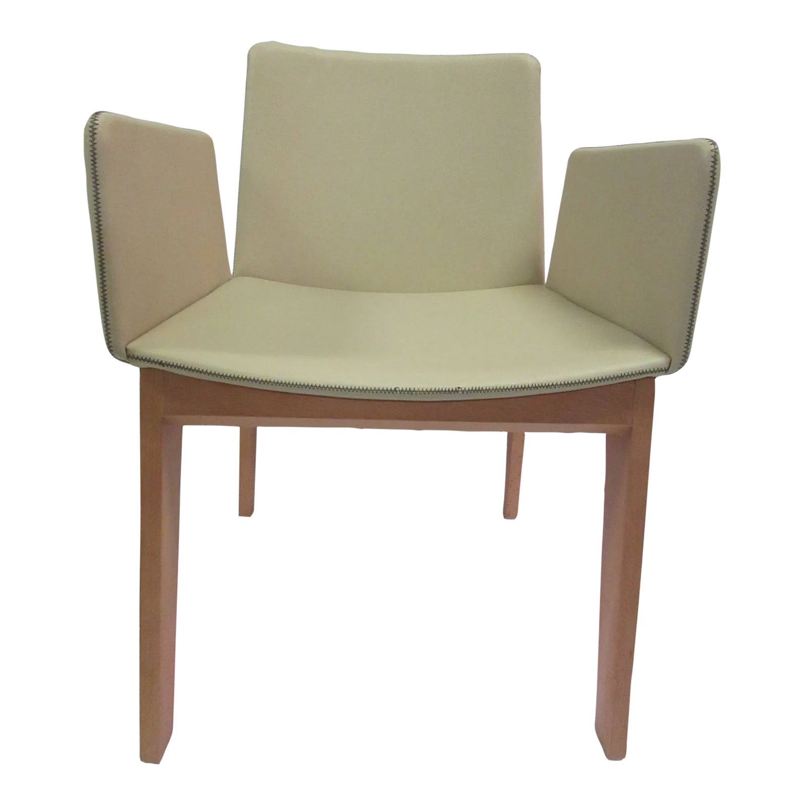 New Ava Armchair in Beige Fabric by Capdell | Chairish