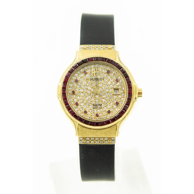 Rare Men's and Ladies Hublot Sapphire Ruby Diamond 18k Gold ...