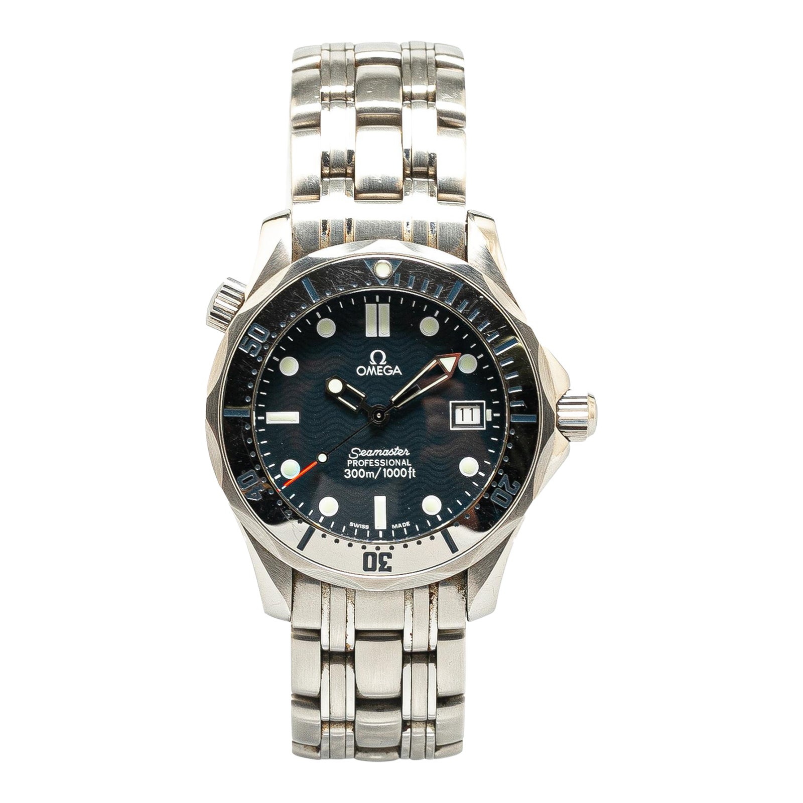 Omega Quartz Stainless Steel Seamaster 300M Professional Watch | Chairish