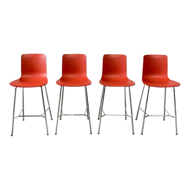 Vitra Set of Four Hal Counter Stools | Chairish