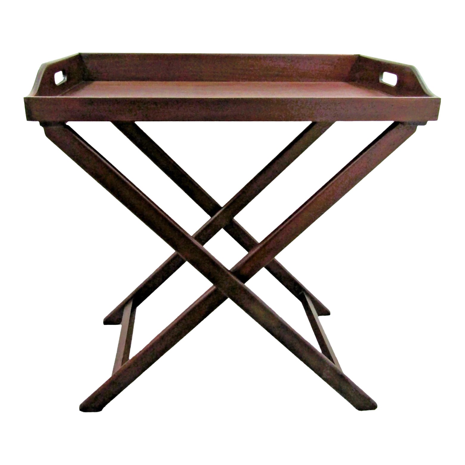 Mid 20th Century Vintage English Butler's Mahogany Tray Table With ...