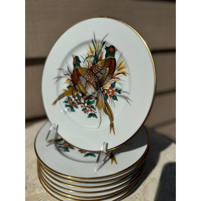 Vintage Fitz and Floyd Pheasant Accent Plates - Set of 8 | Chairish