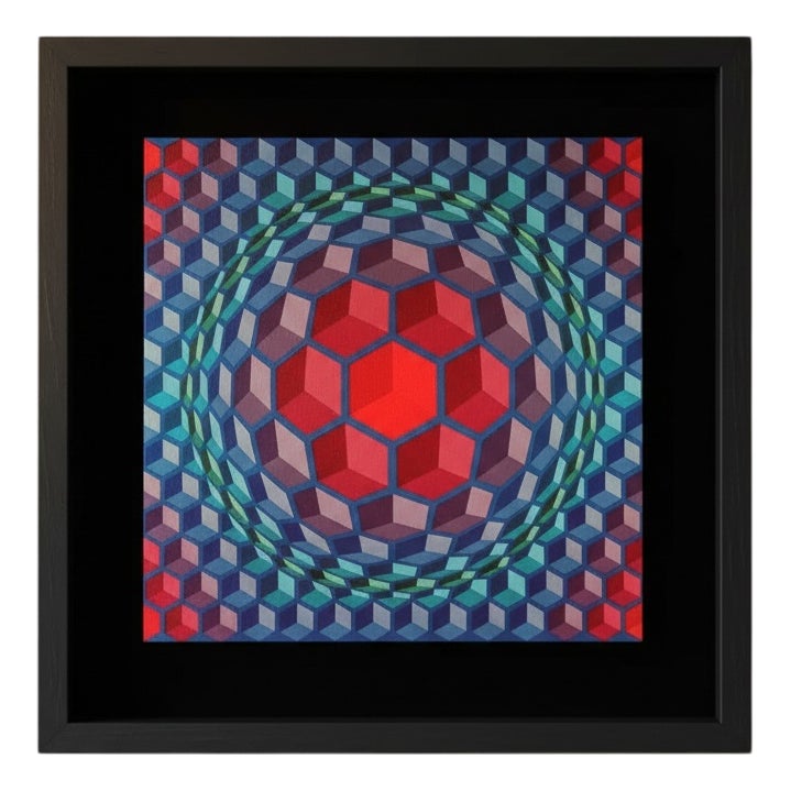 After Victor Vasarely, Composition, 1971, Print | Chairish