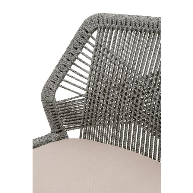 Loom Dining Chairs, Grey Mahogany & Platinum Rope, Set of 2 | Chairish