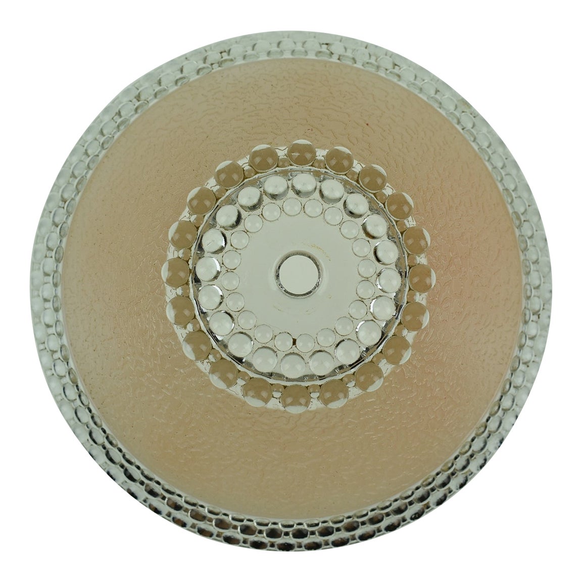 Mid Century Molded Glass Pink Ceiling Shade | Chairish